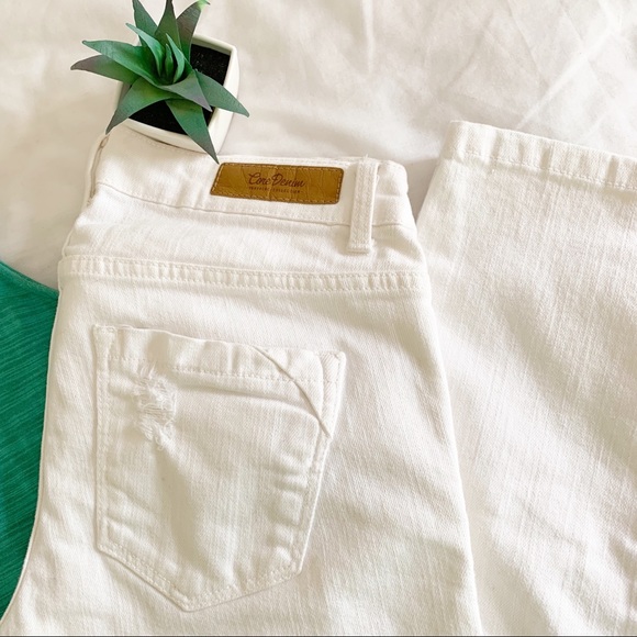 Zara | Pants & Jumpsuits | Euc Zara Core Denim White Trafaluc ...
